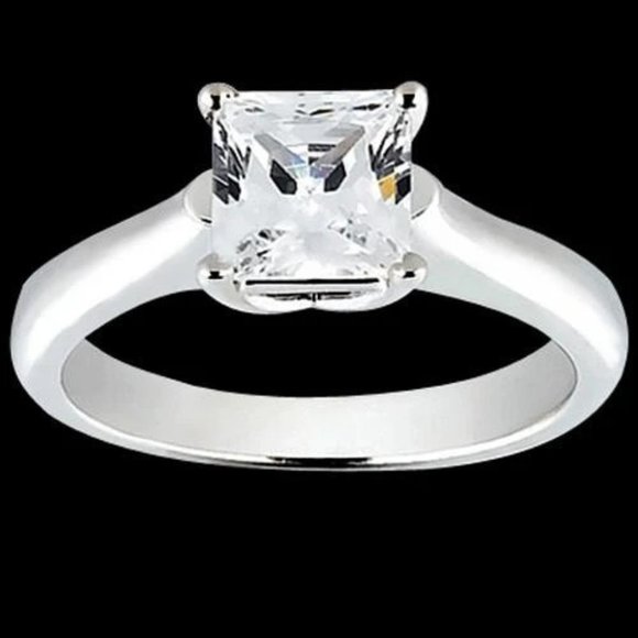 Jewelry | 1 Carat Diamond Solitaire Engagement Ring Princess | Poshmark